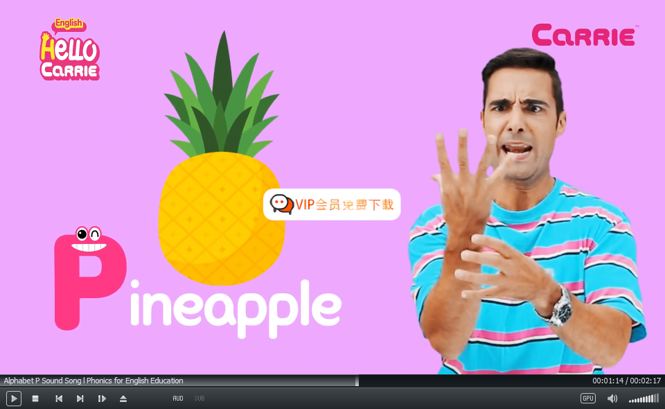 #原创 Youtube节目《Hello Carrie》你好凯利，真人外教自然拼读动画和英语儿歌，全155集，1080P高清视频，带配套音频 ...