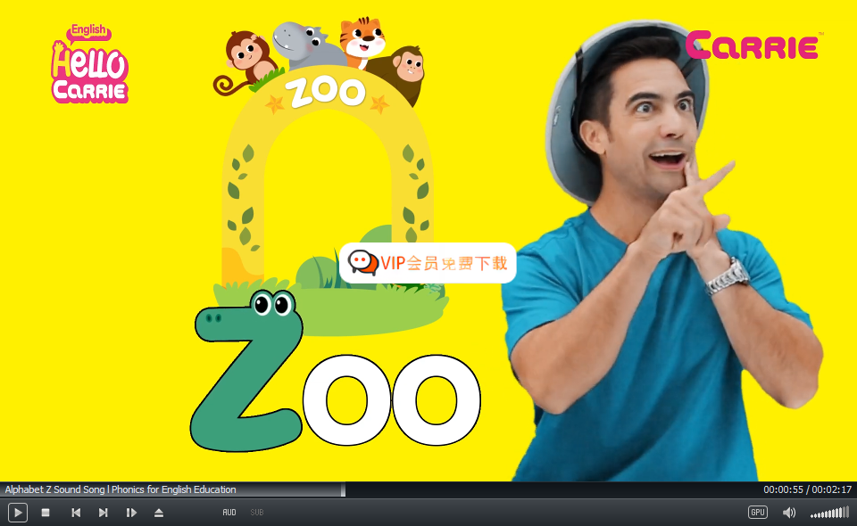 #原创 Youtube节目《Hello Carrie》你好凯利，真人外教自然拼读动画和英语儿歌，全155集，1080P高清视频，带配套音频 ...